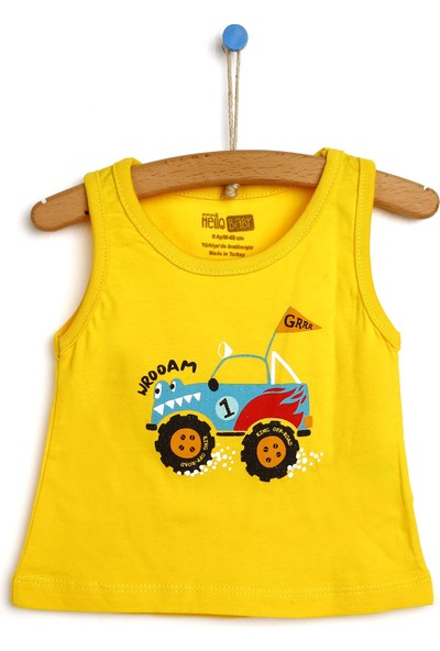 Hello Baby Basic Erkek Bebek Atlet Tshirt