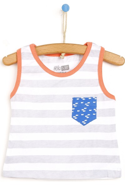 Hello Baby Basic Erkek Bebek Atlet Tshirt