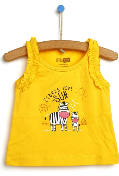 Hello Baby Basic Kız Bebek Atlet Tshirt