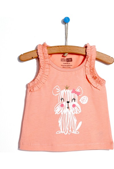 Hello Baby Basic Kız Bebek Atlet Tshirt