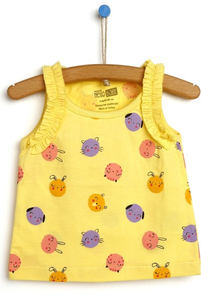 Hello Baby Basic Kız Bebek Atlet Tshirt