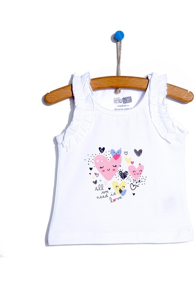 Hello Baby Basic Kız Bebek Atlet Tshirt