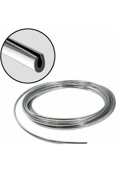 Unikum Range Rover Velar Geçmeli 5 Metre Nikelaj Kapı Bagaj Koruyucu 5 mm U Tipi