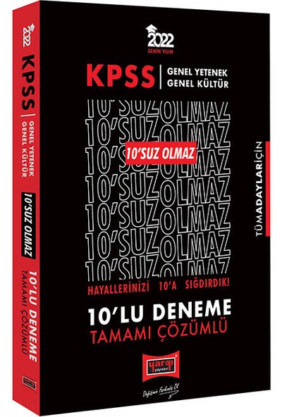Yargı Yayınevi KPSS 2022 Genel Yetenek Genel Kültür 10'suz Olmaz Tamamı Çözümlü Yargı Yayınevi KPSS 2022 Genel Yetenek Genel Kültür 10'suz Olmaz Tamamı Çözümlü