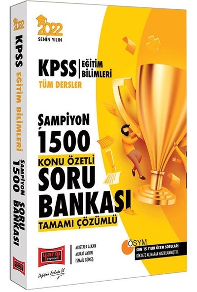 Yargı Yayınevi 2022 KPSS Eğitim Bilimleri Tüm Dersler Şampiyon 1500 Tamamı Çözüm