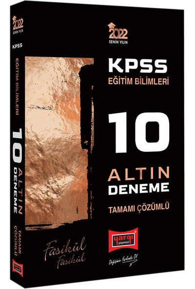 Yargı Yayınevi 2022 KPSS Eğitim Bilimleri Tamamı Çözümlü Fasikül Yargı Yayınevi 2022 KPSS Eğitim Bilimleri Tamamı Çözümlü Fasikül