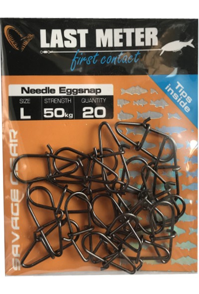 Savage Gear Savage GearKlips Needle Eggsnaps L 50 kg 20 Adet Savage Gear Savage GearKlips Needle Eggsnaps L 50 kg 20 Adet