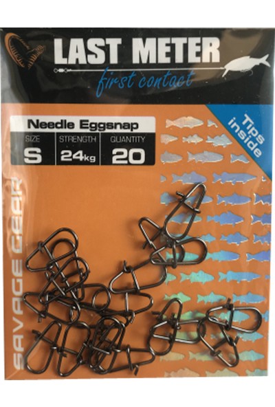 Savage Gear Savage GearKlips Needle Eggsnaps S 24 9kg 20 Adet