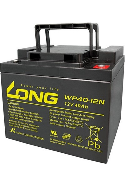 Long 12V 40AH Kuru Tip Akü