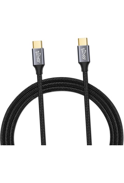 Strade Store USB Tip Kablo Tipi-C3.1 Gen2 10 GB 100W Pd Şarj Veri Kordonu Siyah 1.5 M Strade Store USB Tip Kablo Tipi-C3.1 Gen2 10 GB 100W Pd Şarj Veri Kordonu Siyah 1.5 M
