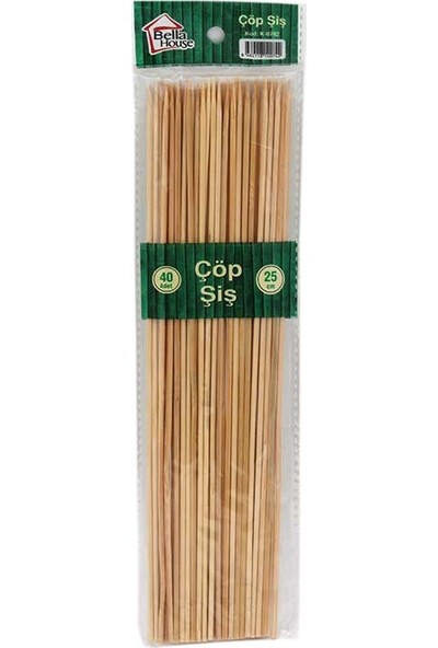 Bella House Çöp Şiş 25 cm - 40 Adet Bella House Çöp Şiş 25 cm - 40 Adet