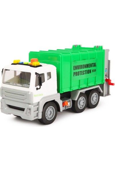 Çöp Kamyonu Sesli Işıklı Aksesuarlı Fonksiyonel Oyuncak Çöp Kamyonu