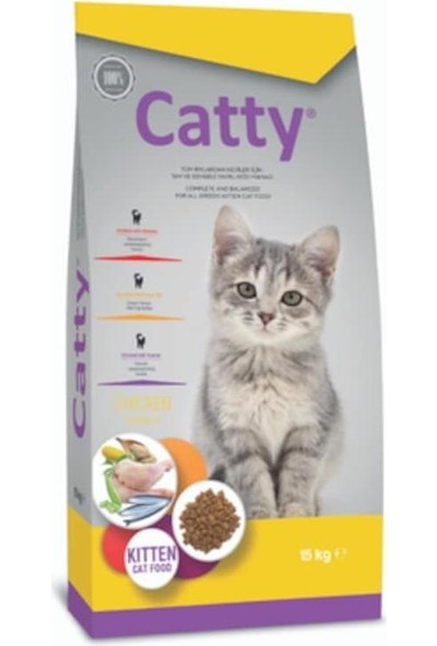 Catty Kitten Tavuklu Yavru Kedi Maması 15 kg Catty Kitten Tavuklu Yavru Kedi Maması 15 kg