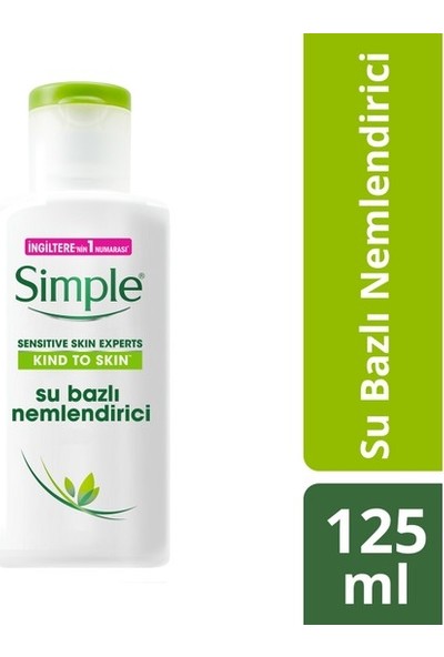 Simple Kind To Skin Hassas Ciltlere Uygun Sert Kimyasal İçermeyen Su Bazlı Nemlendirici 125 ML