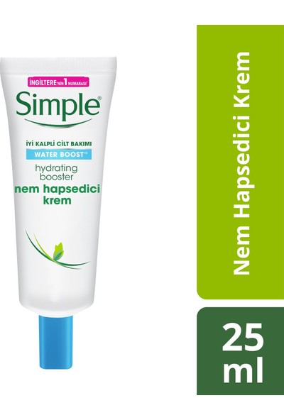 Simple Water Boost Kuru/Nemsiz Ciltler İçin Bitki Özü ve Mineraller İçeren Nem Hapsedici Krem 25 Ml Simple Water Boost Kuru/Nemsiz Ciltler İçin Bitki Özü ve Mineraller İçeren Nem Hapsedici Krem 25 Ml