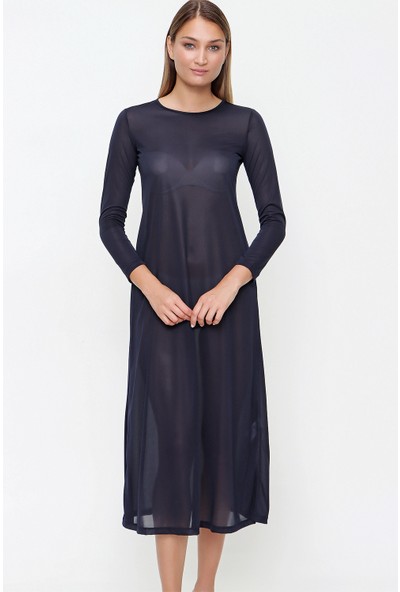 Aker 4168121 Uzun Kollu Jüpon Elbise