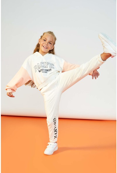 DeFacto Kız Çocuk Baskılı Jogger Eşofman Alt W0928A621WN