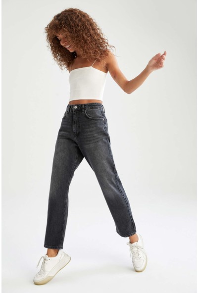 DeFacto Mary Straight Fit Yüksek Bel Jean Pantolon V8379Az21Wn