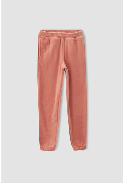 DeFacto Kız Çocuk Yüksek Bel Polar Isı Yalıtımlı Warmtech Jogger Eşofman Alt V1411A621WN