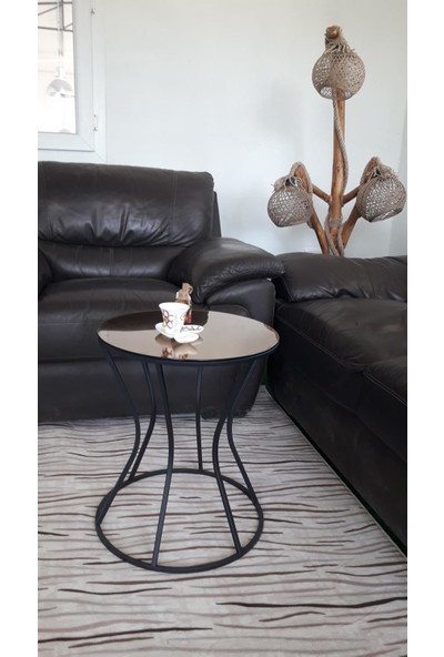 Çelteksan Aynali Metal Sehpa Kum Saati̇ Sehpa Yan Sehpa