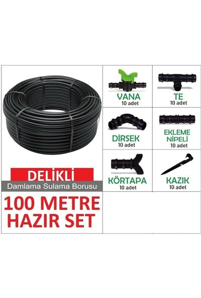 Edoplast 100 Metre 40CM Aralıklı Kendinden Delikli Damla Sulama Sistemi Damlama Borusu Hortumu Bahçe Seti Edoplast 100 Metre 40CM Aralıklı Kendinden Delikli Damla Sulama Sistemi Damlama Borusu Hortumu Bahçe Seti