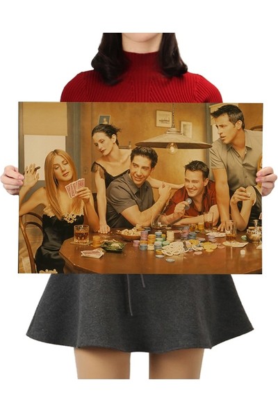 Caph Design Friends Dizisi Vintage Kraft Poster - 32X45CM - Özel Kutulu Caph Design Friends Dizisi Vintage Kraft Poster - 32X45CM - Özel Kutulu