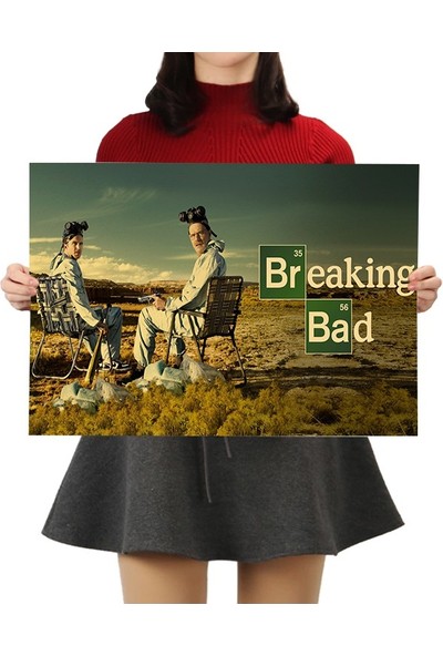 Caph Design Breaking Bad - Vintage Kraft Poster - 32X45CM - Özel Kutulu Caph Design Breaking Bad - Vintage Kraft Poster - 32X45CM - Özel Kutulu