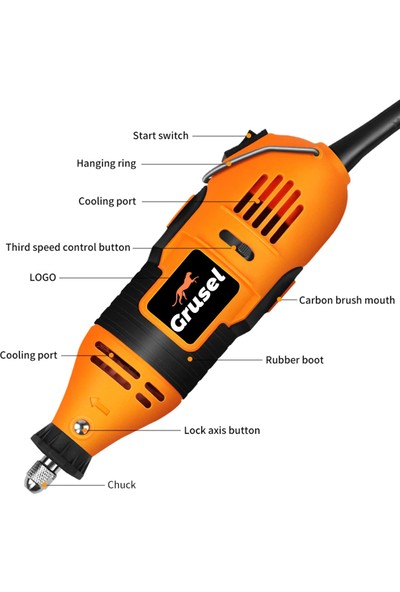 Grusel 600 Watt 300 Parça Devir Ayarlı Hobi Gravür Seti Mini Taşlama Makinesi Grusel 600 Watt 300 Parça Devir Ayarlı Hobi Gravür Seti Mini Taşlama Makinesi
