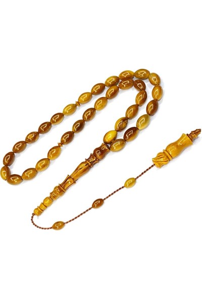 Izmur Tesbih El Dostu Doğal Kuka Malzeme 8-11MM Imame Nakışlı Beyzi Model Tesbih