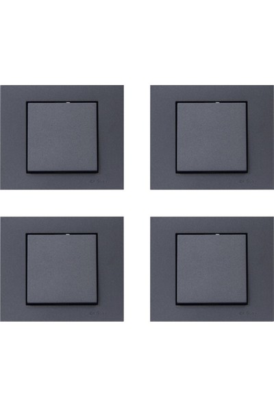 Ovivo Grano Füme Anahtar Çerçeveli 4 ADET Ovivo Grano Füme Anahtar Çerçeveli 4 ADET