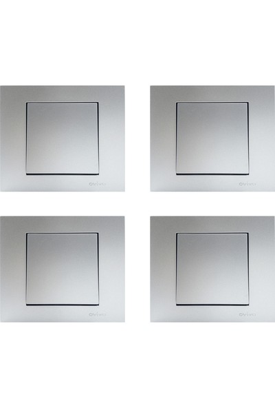 Ovivo Grano Gümüş Anahtar Çerçeveli 4 ADET Ovivo Grano Gümüş Anahtar Çerçeveli 4 ADET