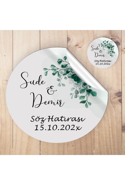 Otuz9 Yuvarlak Sticker Söz - Nişan - Düğün - Kına - Özel Kesimli Etiket Otuz9 Yuvarlak Sticker Söz - Nişan - Düğün - Kına - Özel Kesimli Etiket