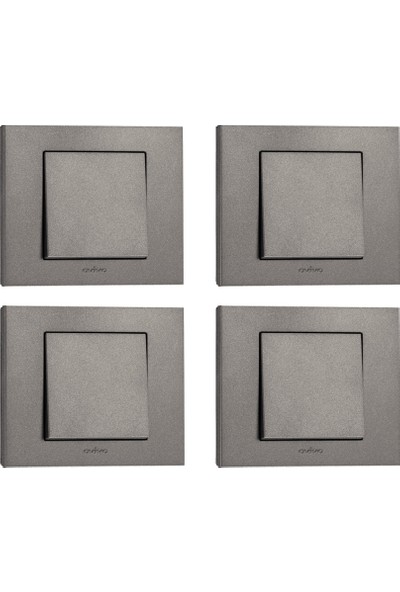 Ovivo Grano Antrasit Anahtar Çerçeveli 4 ADET Ovivo Grano Antrasit Anahtar Çerçeveli 4 ADET