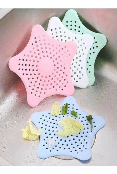Pratik Mağazam Yıldız Lavabo Süzgeci 3 Adet 3 Renk Pratik Mağazam Yıldız Lavabo Süzgeci 3 Adet 3 Renk