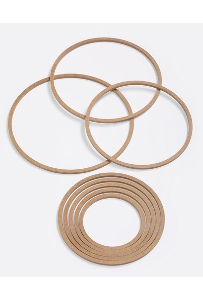 Rafhomestore 8'li Tekyüzü Beyaz Boyalı Mdf Vidasız Kasnak (6 mm Kalınlık)