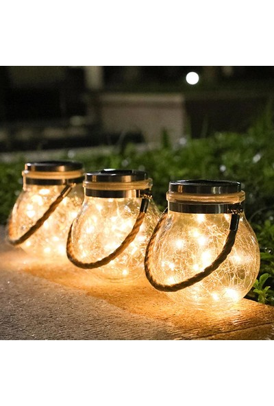 Ahşap Şehri Solar Peri LED Dekoratif Güneş Panelli Kavanoz Ahşap Şehri Solar Peri LED Dekoratif Güneş Panelli Kavanoz