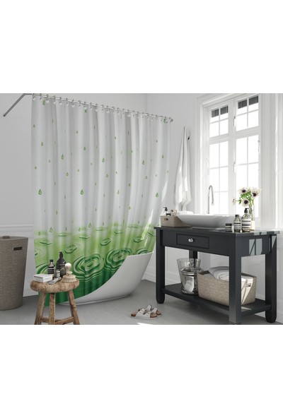 Zethome Jackline Banyo Duş Perdesi 5020 Tek Kanat Yeşil 180X200 Zethome Jackline Banyo Duş Perdesi 5020 Tek Kanat Yeşil 180X200