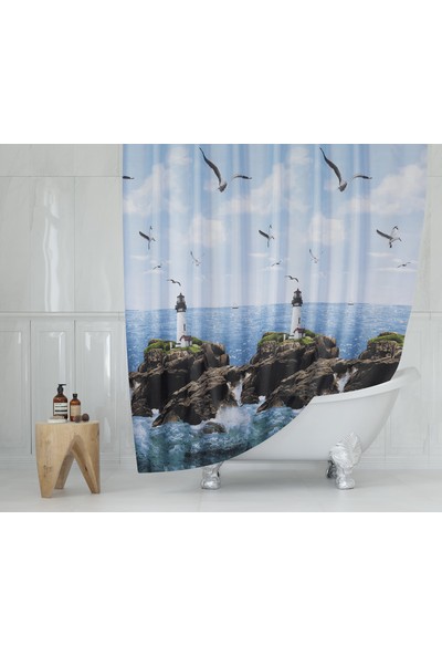 Zethome Tropik Banyo Duş Perdesi 9298 Tek Kanat 1X120X200 Zethome Tropik Banyo Duş Perdesi 9298 Tek Kanat 1X120X200