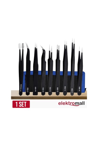 Elektromall 9 Adet Esd Paslanmaz Cımbız Seti