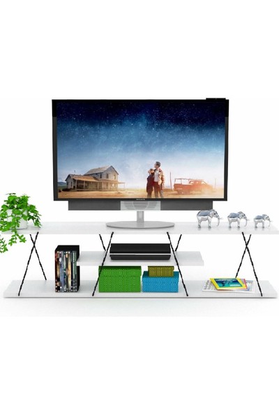 Sal10 Siyah Beyaz Tars Tv Sehpası