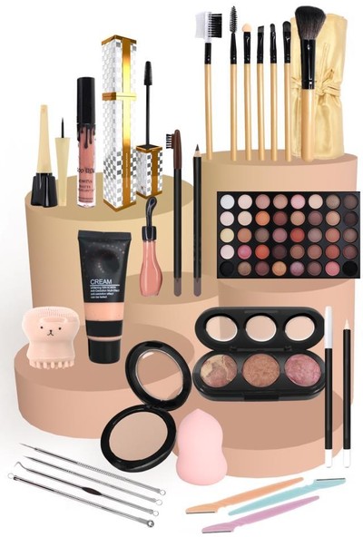 Mujgan Kıymetli Taşlar Serisi Altın Makyaj Seti Esmer Ten