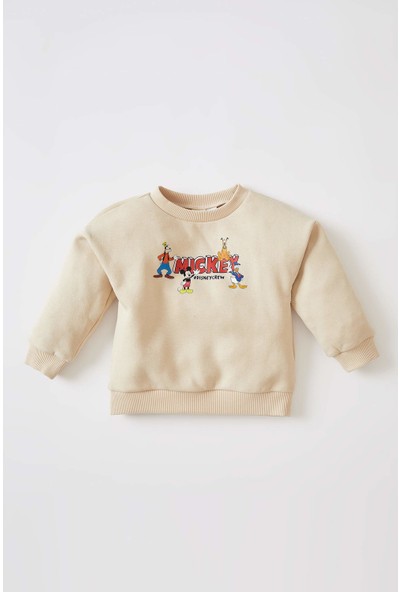 DeFacto Erkek Bebek Mickey & Minnie Lisanslı Regular Fit Bisiklet Yaka Sırt Baskılı Sweatshirt V8065A221WN DeFacto Erkek Bebek Mickey & Minnie Lisanslı Regular Fit Bisiklet Yaka Sırt Baskılı Sweatshirt V8065A221WN