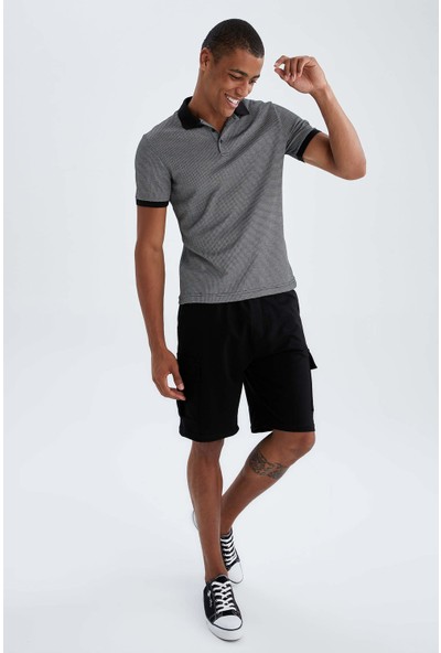 DeFacto Regular Fit Kargo Cepli Bermuda Şort W2467Az21Hs