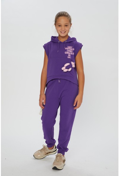 Little Star Kız Çocuk Kapşonlu Yelek