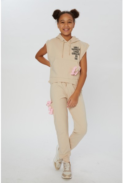 Little Star Kız Çocuk Kapşonlu Yelek