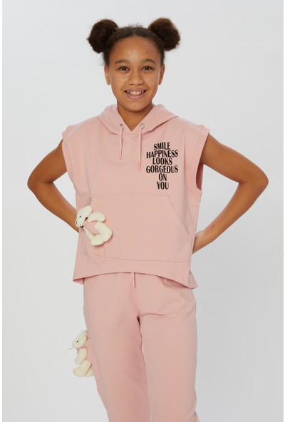 Little Star Kız Çocuk Kapşonlu Yelek