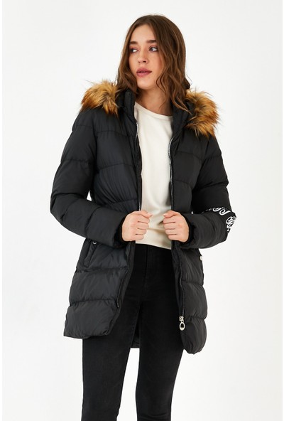 Weyeze Kürklü Kapüşonlu Şişme Mont AB-K50106LNS