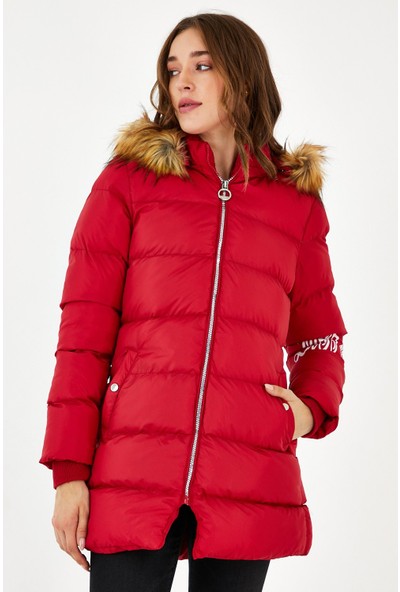 Weyeze Kürklü Kapüşonlu Şişme Mont AB-K50106LNS