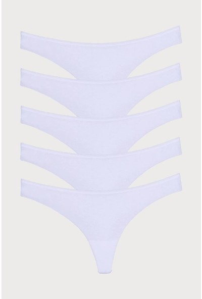 Nicoletta Beyaz Kadın Tanga Külot Dikişsiz Iz Yapmaz Lazer Kesim 5'li Paket Nicoletta Beyaz Kadın Tanga Külot Dikişsiz Iz Yapmaz Lazer Kesim 5'li Paket