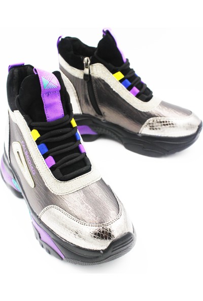 Guja Gümüş Yüksek Taban Fermuarlı Spor Bot GUJA20K385GÜMÜŞ